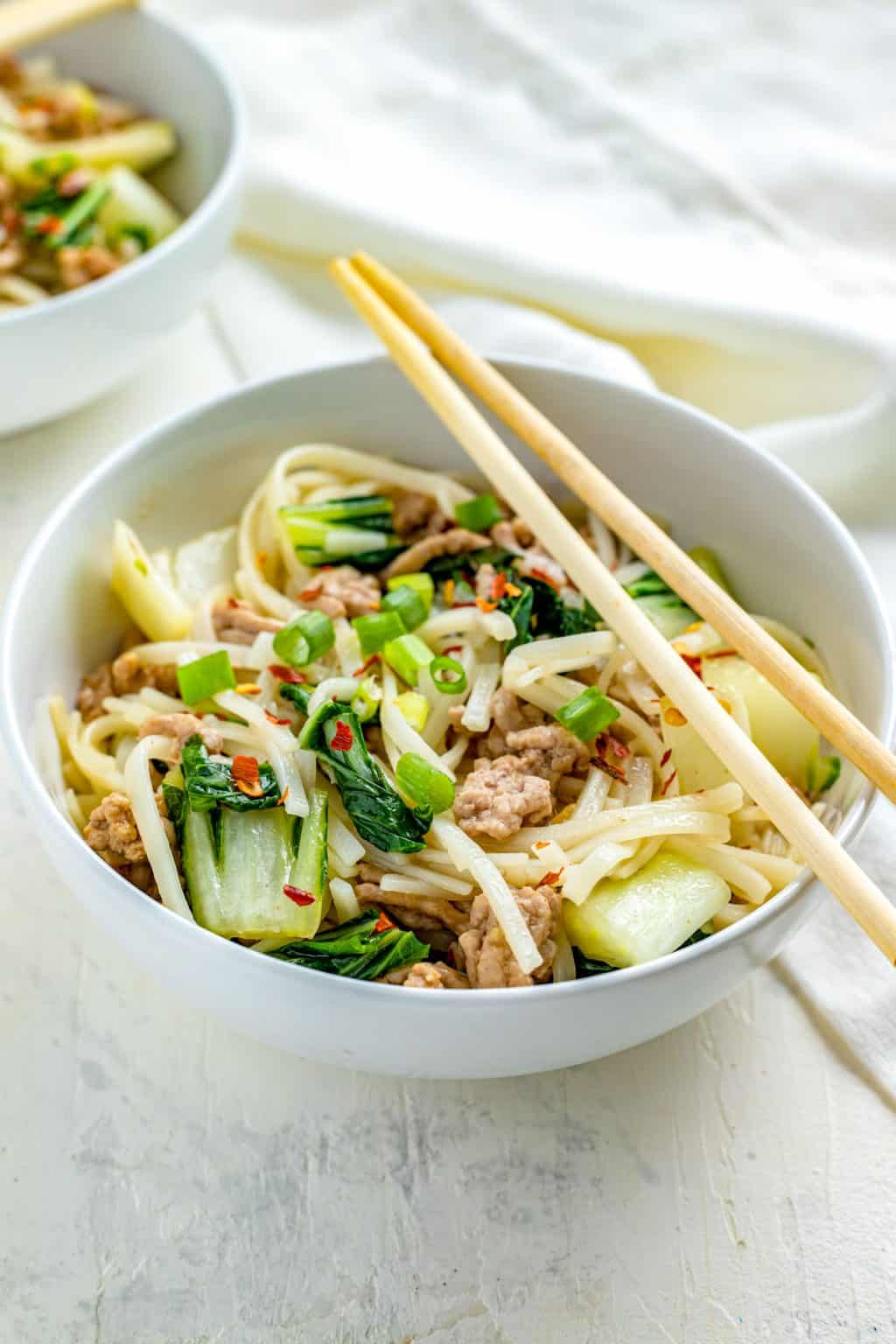 Spicy Pork Noodles • You Say Potatoes