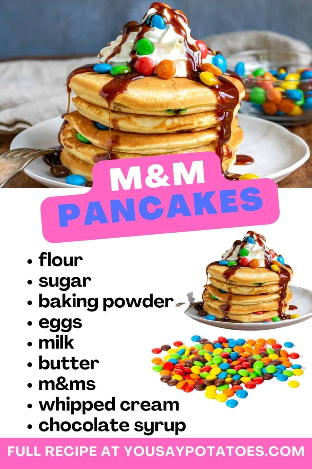 M&M Pancakes • You Say Potatoes