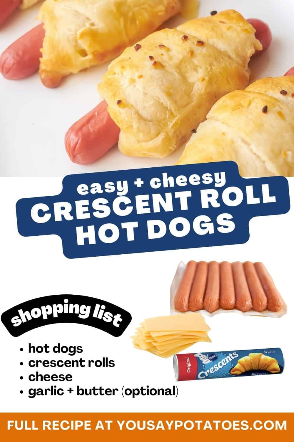 Crescent Roll Hot Dogs • You Say Potatoes