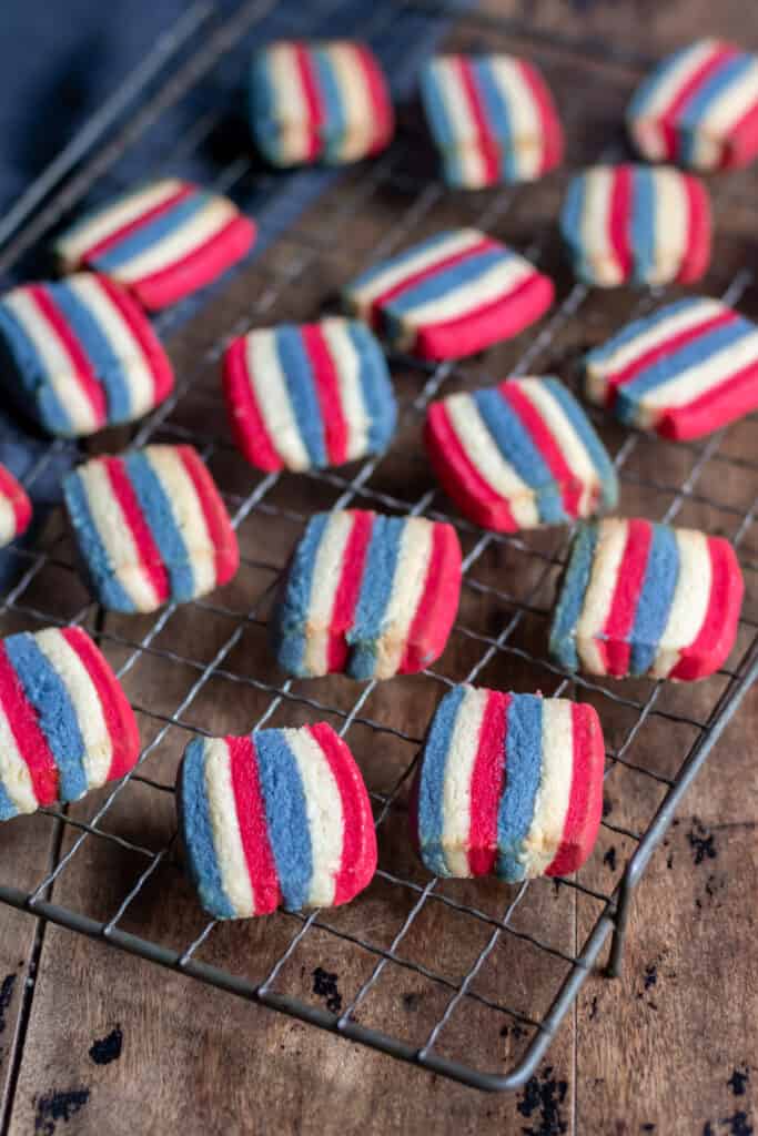 Striped Red White and Blue Cookies • You Say Potatoes