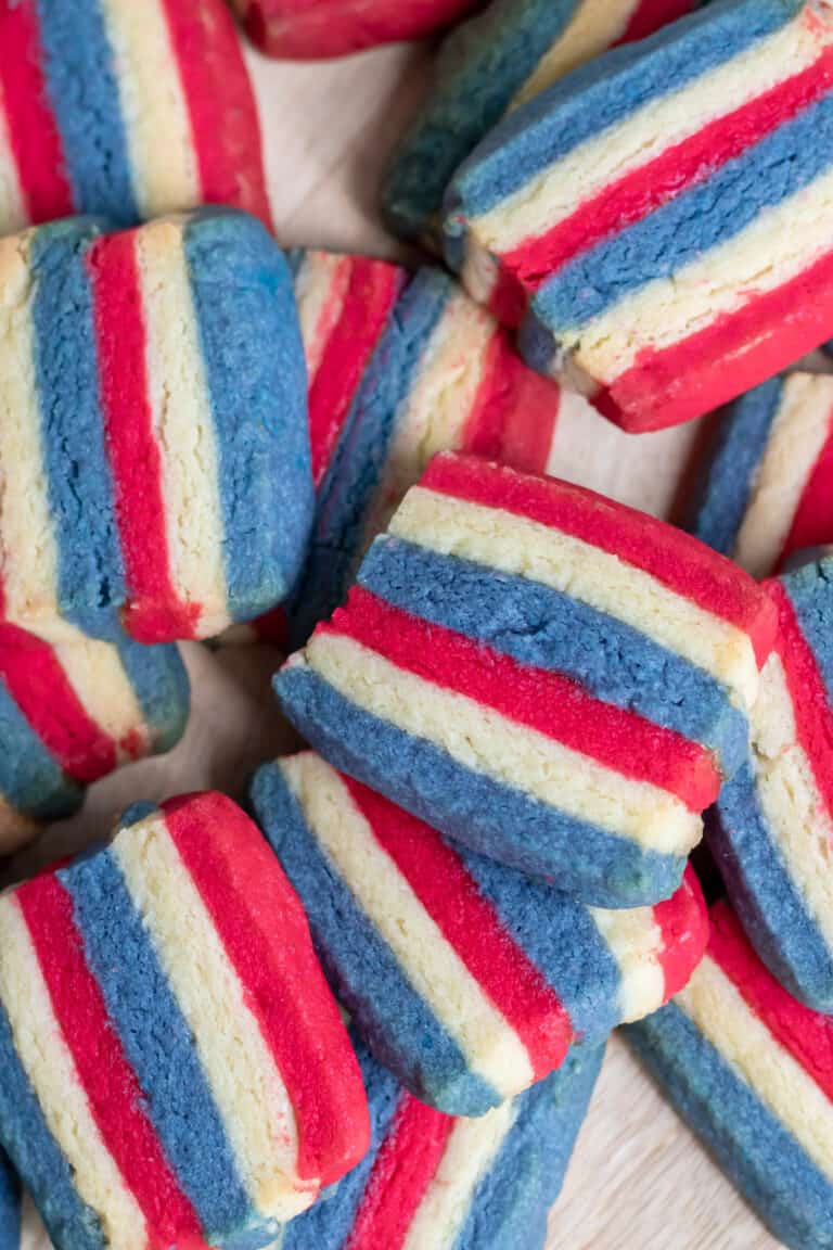 Striped Red White and Blue Cookies • You Say Potatoes