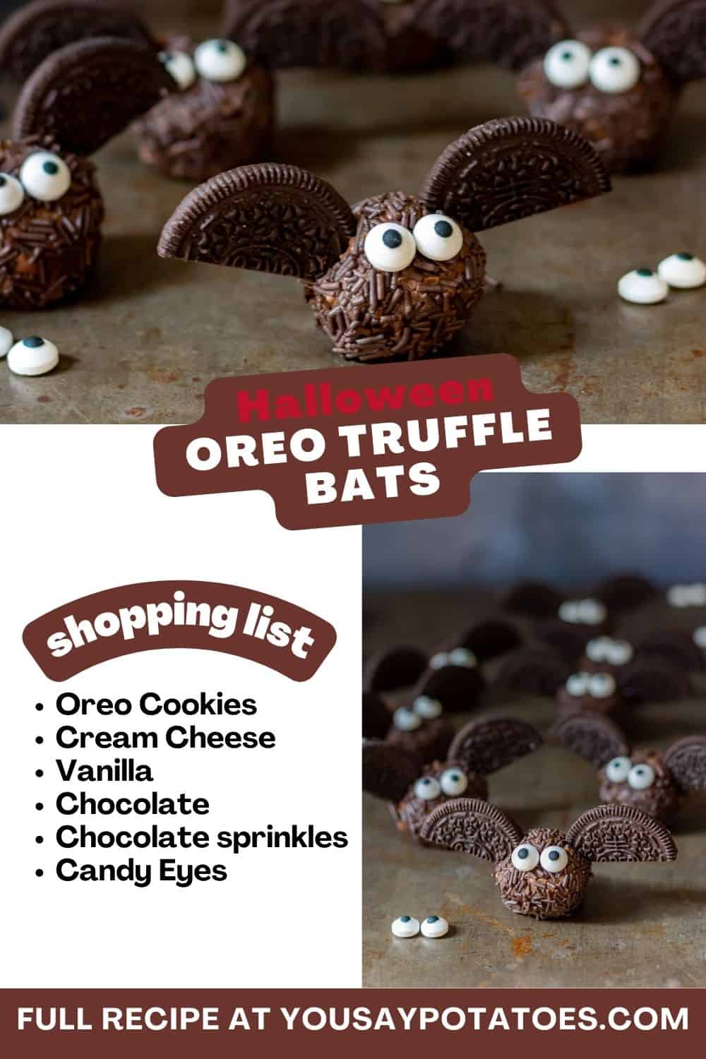 Halloween Oreo Truffle Bats • You Say Potatoes