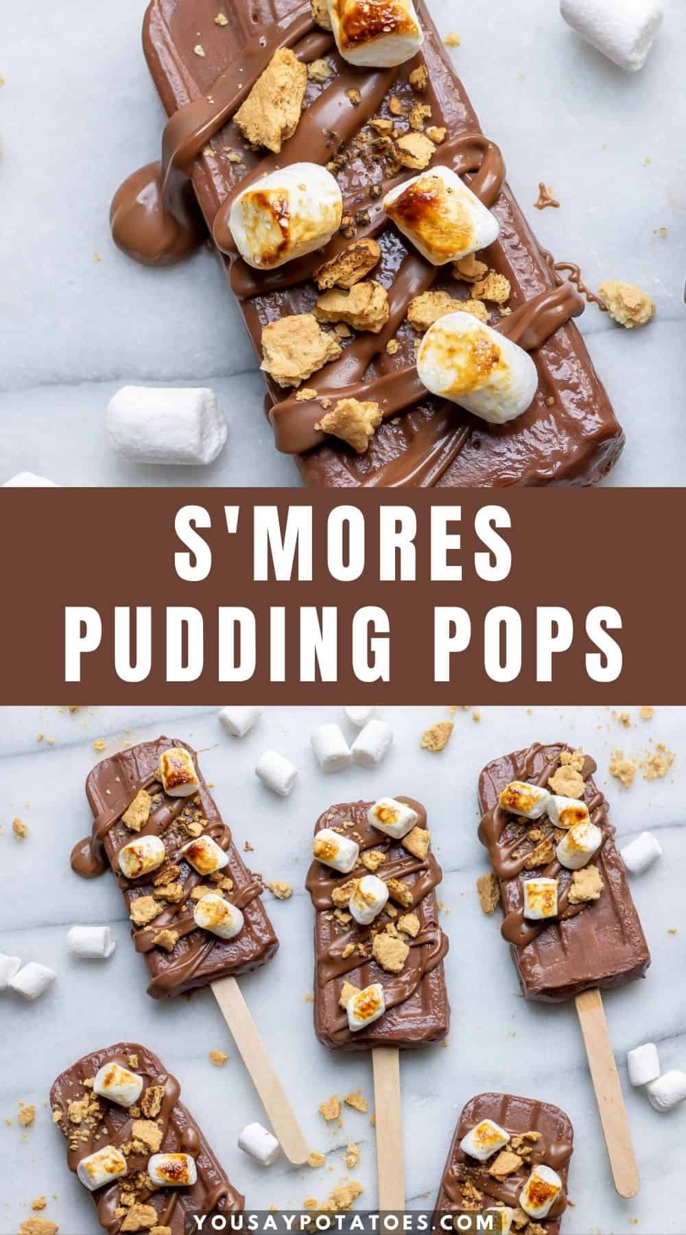 S'mores Pudding Pops • You Say Potatoes