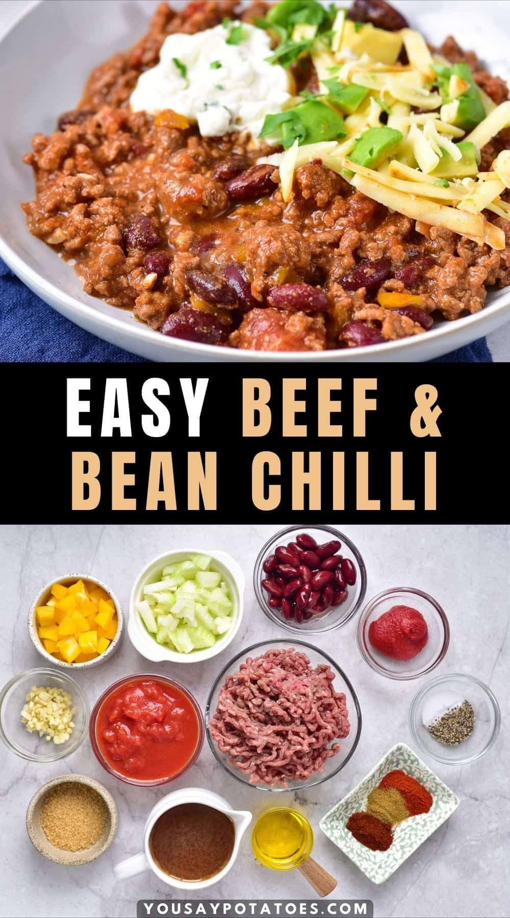Homemade Chili Con Carne • You Say Potatoes