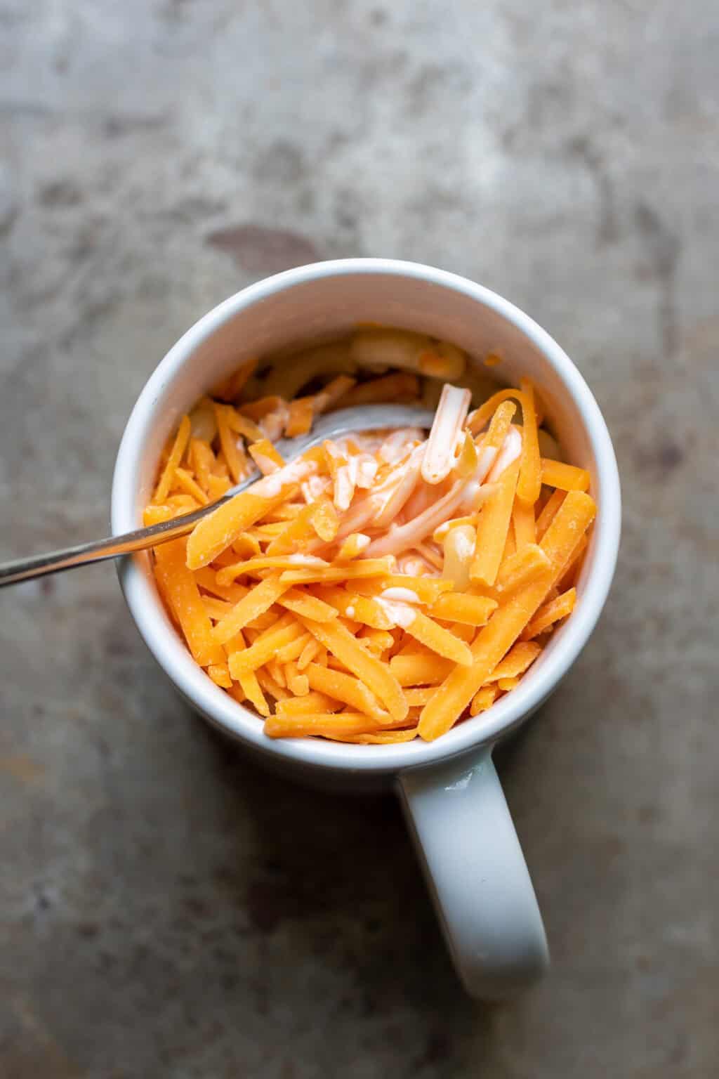 Microwave Mug Mac n Cheese for 1 • You Say Potatoes