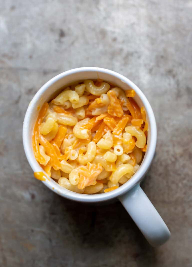 Microwave Mug Mac n Cheese for 1 • You Say Potatoes