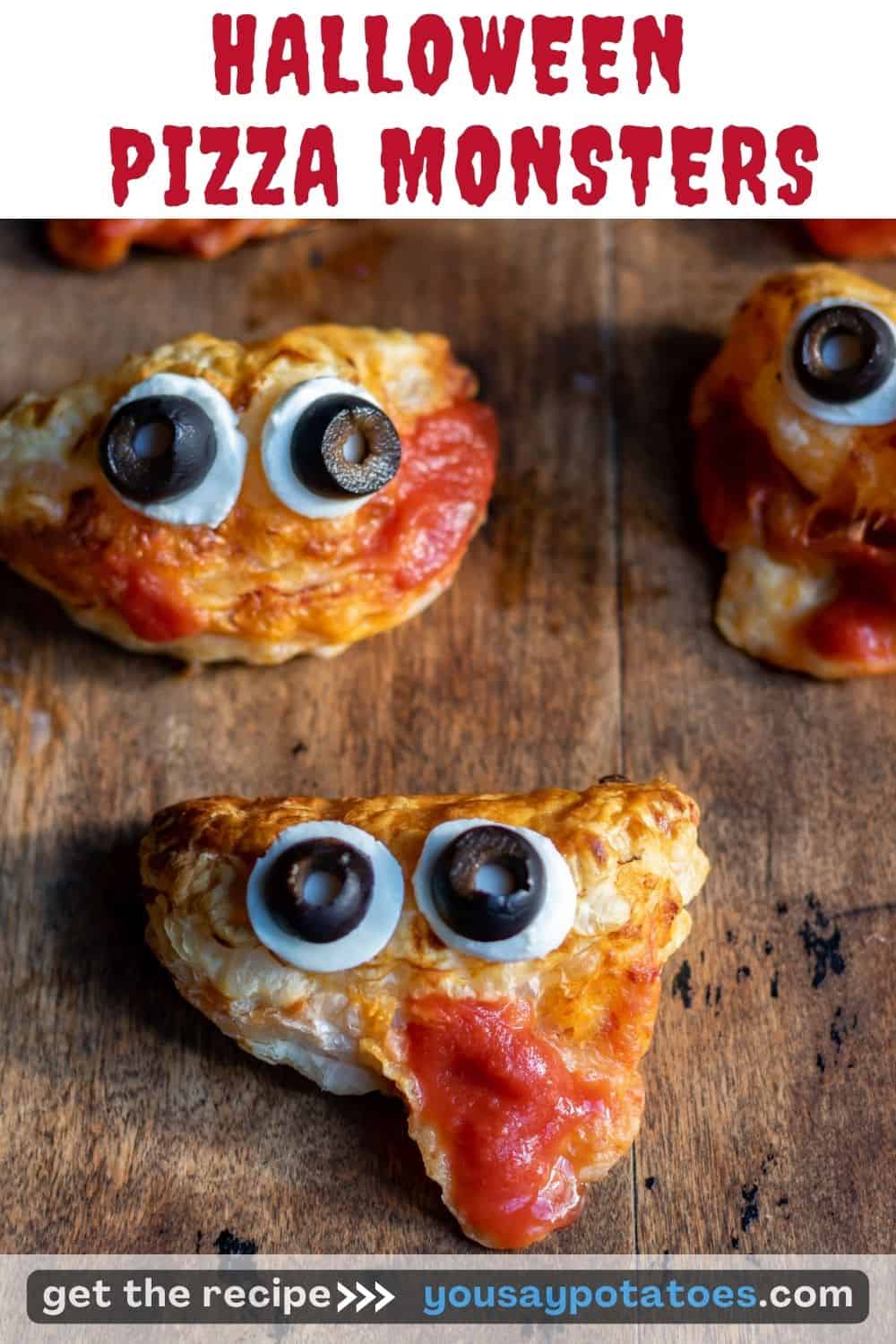 Mini Halloween Pizza Monsters • You Say Potatoes