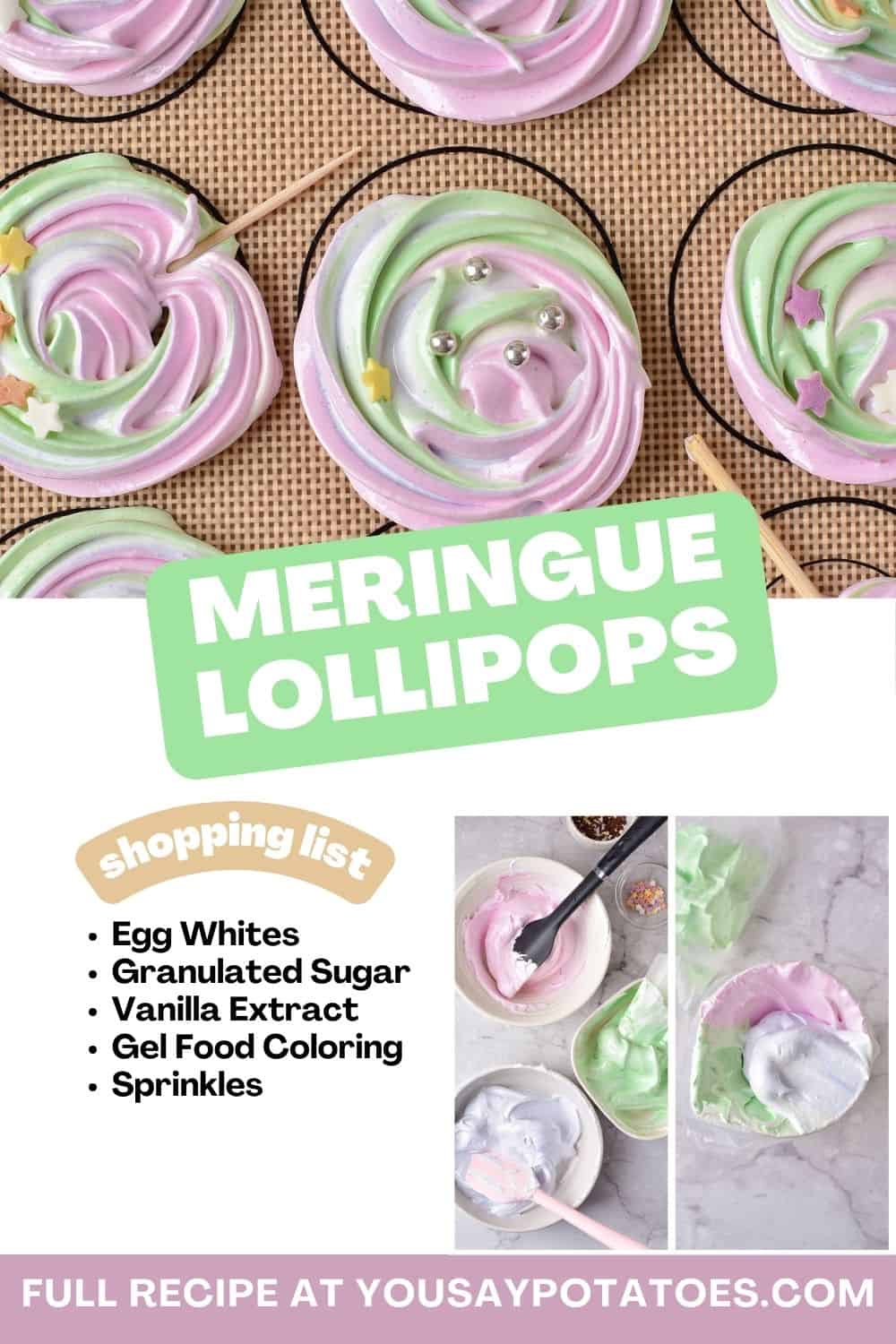 Meringue Lollipops • You Say Potatoes