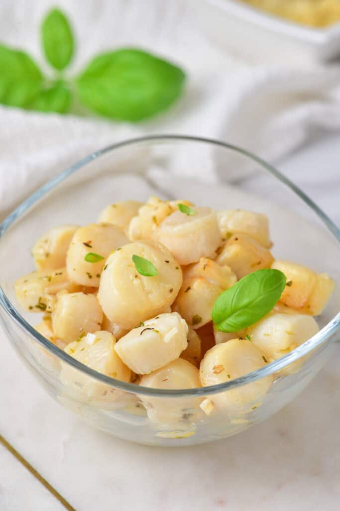 Garlic Butter Boiled Scallops • You Say Potatoes