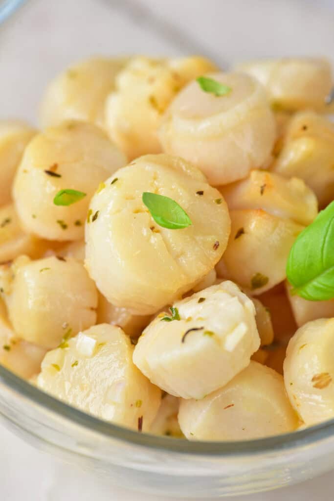 Garlic Butter Boiled Scallops • You Say Potatoes